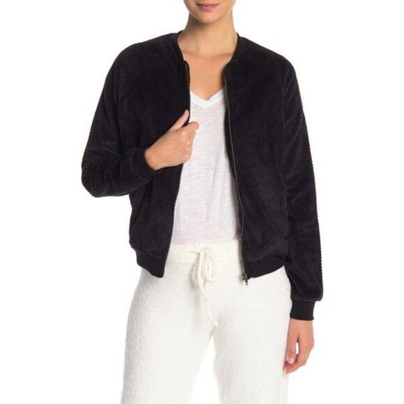 PJ Salvage | Jackets & Coats | Pj Salvage Black Cozy Soft Zipup Jacket ...